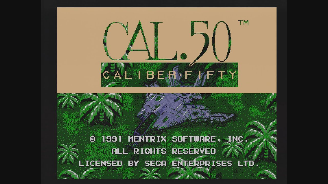 Caliber .50 Aka "Cal. 50" /Sega Genesis / Megadrive RGB Framemeister ...