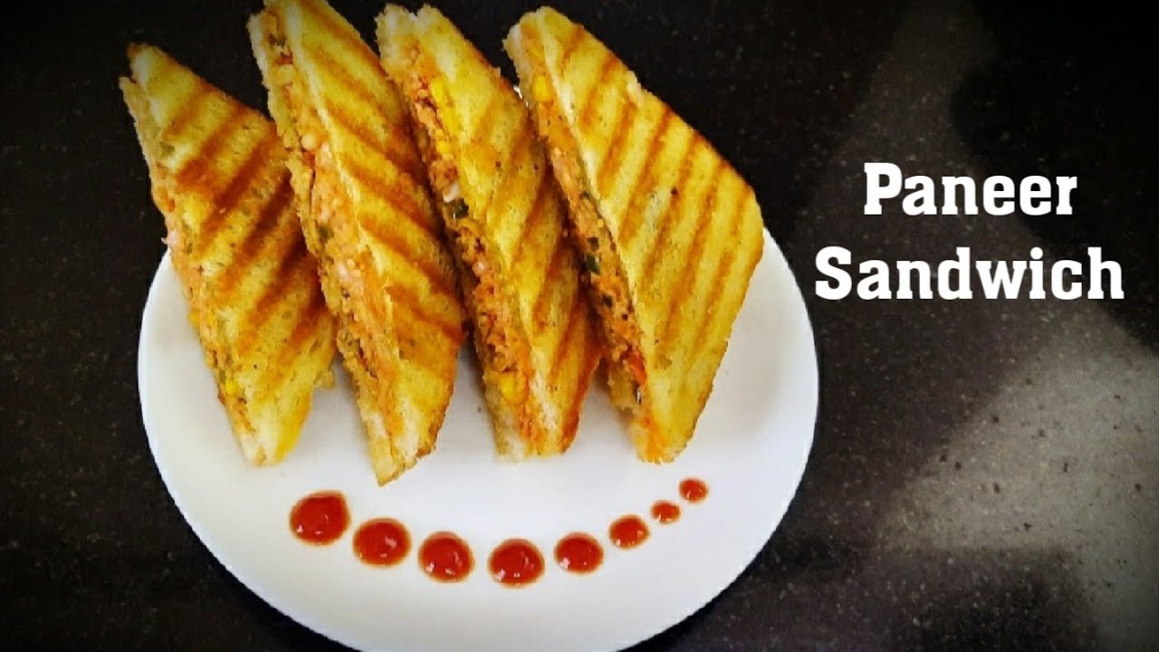 Paneer Sandwich Recipe| How To Make Grilled Paneer Sandwich Recipe ...