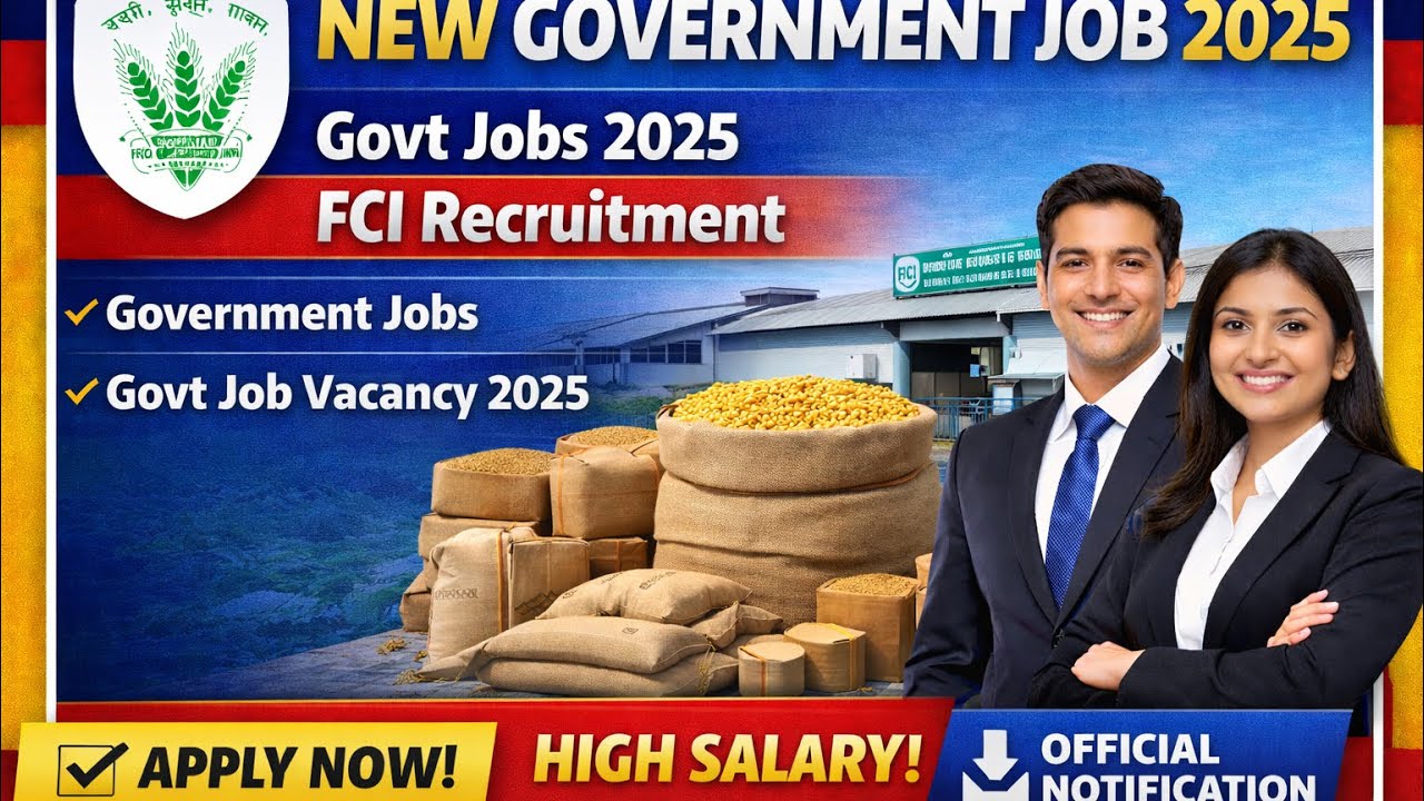 New Government Job 2025 | Govt jobs 2025 | FCI Recruitment | Govt job ...