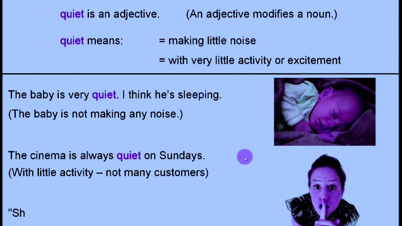 Difference between Quite and Quiet in Detail with examples - YouTube