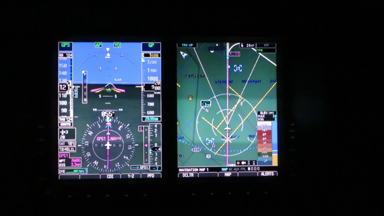 pilatus pc12-45 RNAV approach HST runway 06 with garmin g600 gtn750 ...