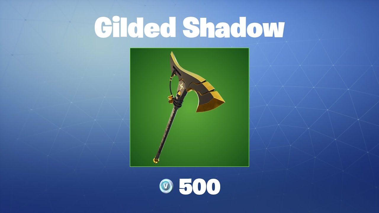 Gilded Shadow | Fortnite Pickaxe - YouTube