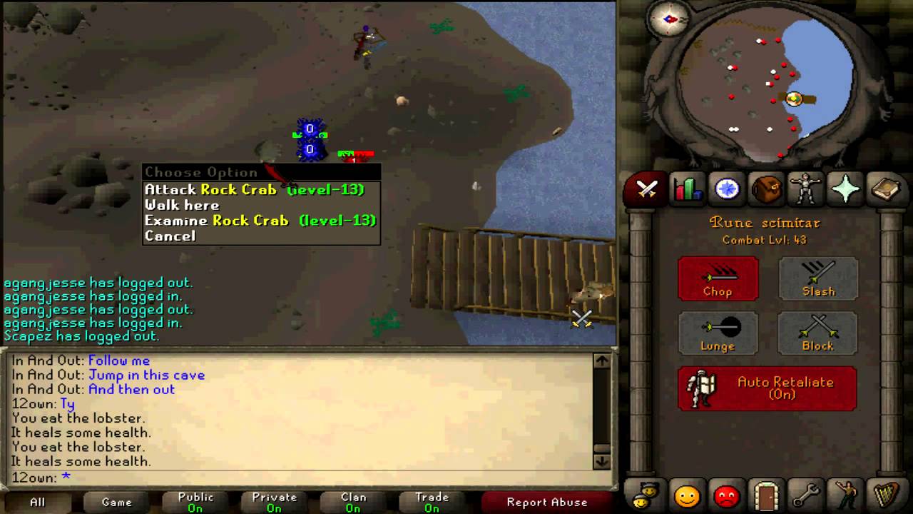 Runescape 2007 How to Afk Rock Crabs - YouTube