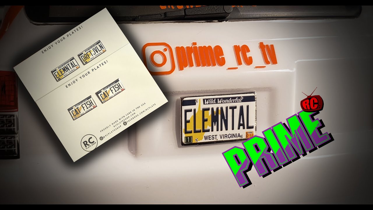 Prime RC installs a set of RC Plate Shop license plates - YouTube