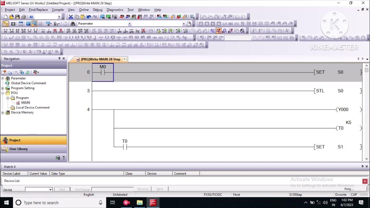 STL programming in Mitsubishi plc | step programming in Mitsubishi plc | - YouTube