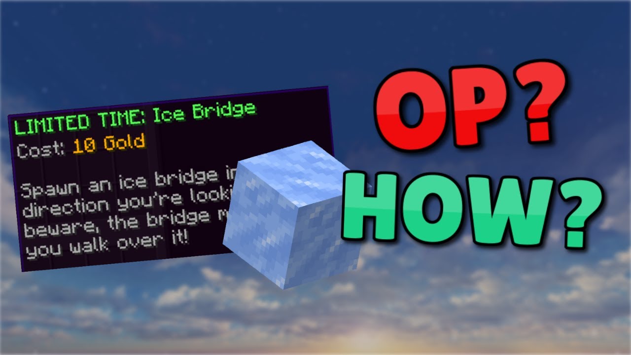 The Correct Way To Use Ice Bridge | Hypixel Bedwars - YouTube