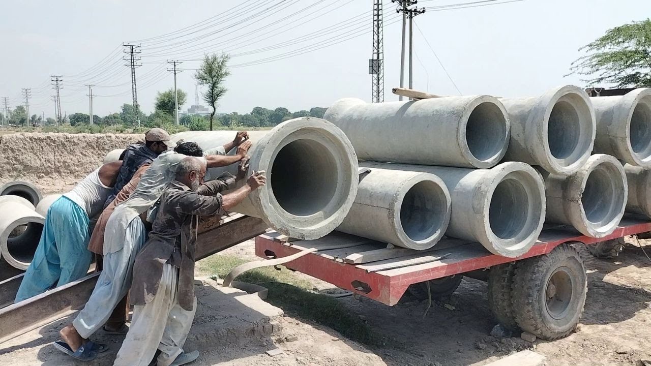 Amazing Making a Reinforced Concrete RCC Pipe Process Factory - YouTube