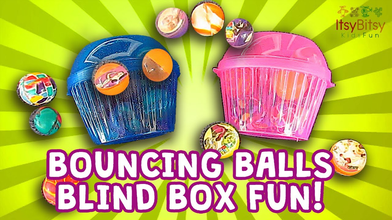 BOUNCING BALLS BLIND BOX FUN! Bouncy Balls Surprise Box! Disney Bouncy ...
