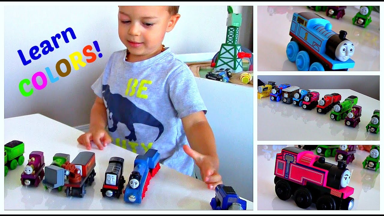 Learn Colors with Thomas and Friends Wooden Railway Trains with Great ...