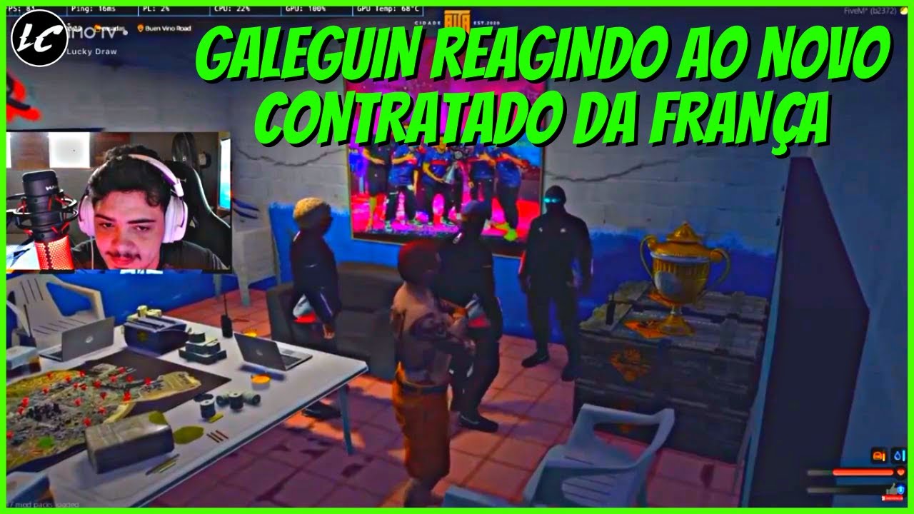 GALEGUIN REAGINDO AO NOVO CONTRATADO DA FRANÇA - GTA RP CIDADE ALTA ...
