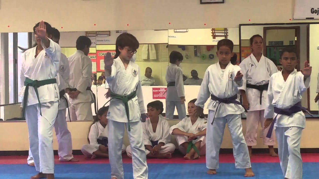 Jacob practicing his kata, studying for purple belt - YouTube