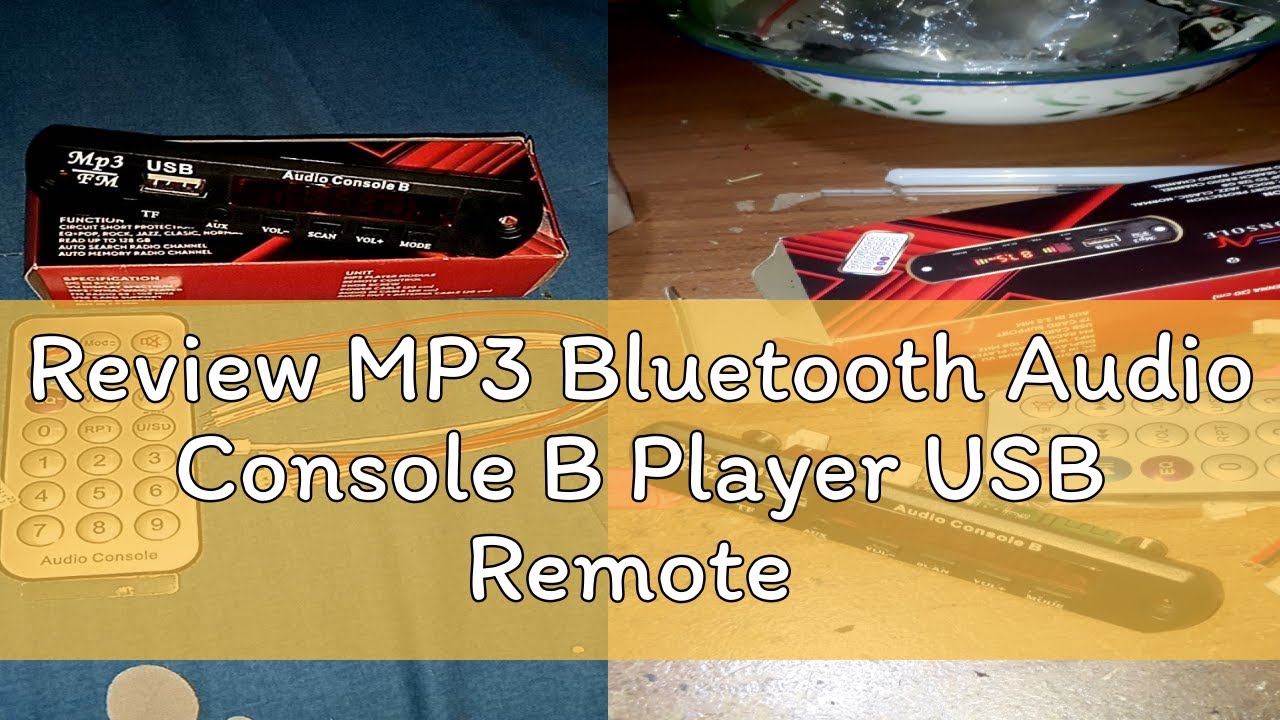 Review MP3 Bluetooth Audio Console B Player USB Remote - YouTube