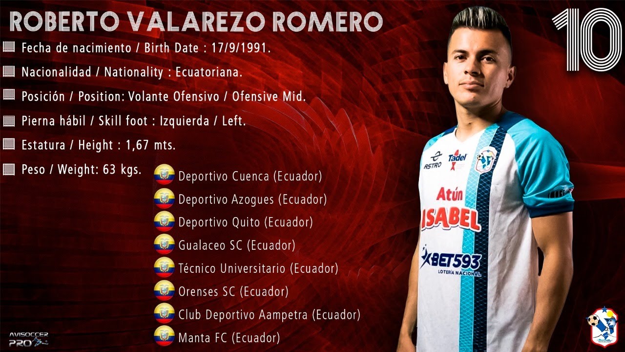 Roberto Valarezo #10 // Volante Ofensivo - Ofensive Mid // Manta FC 2022 - YouTube