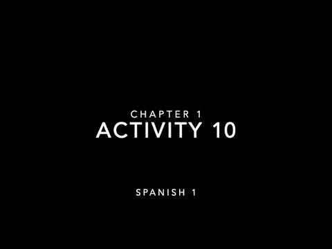 Spanish 1 Chapter 1 Activity 10 - YouTube