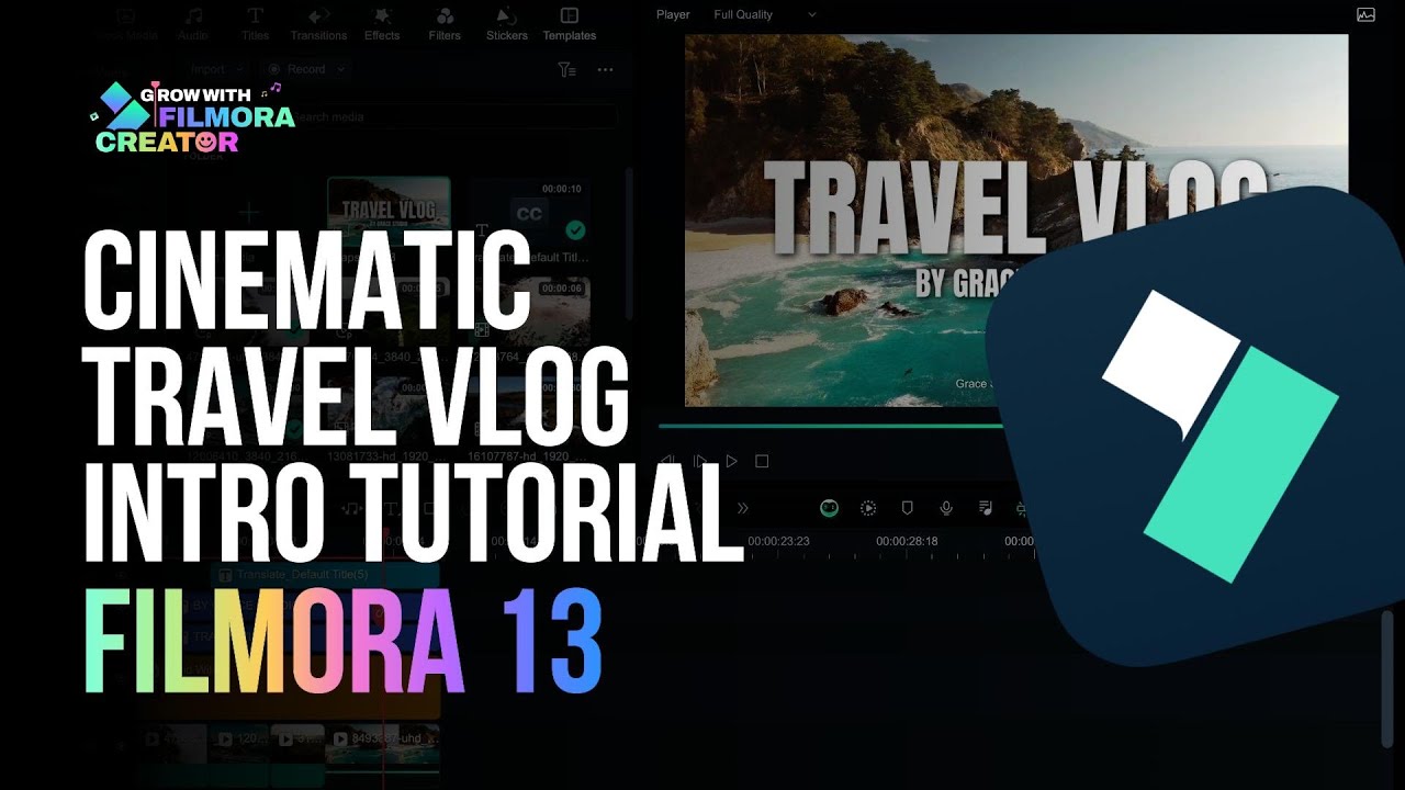 Cinematic Travel Vlog Intro Tutorial | Filmora 13 - YouTube