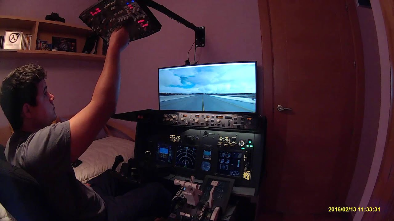 737 home cockpit flight test LEGR - YouTube