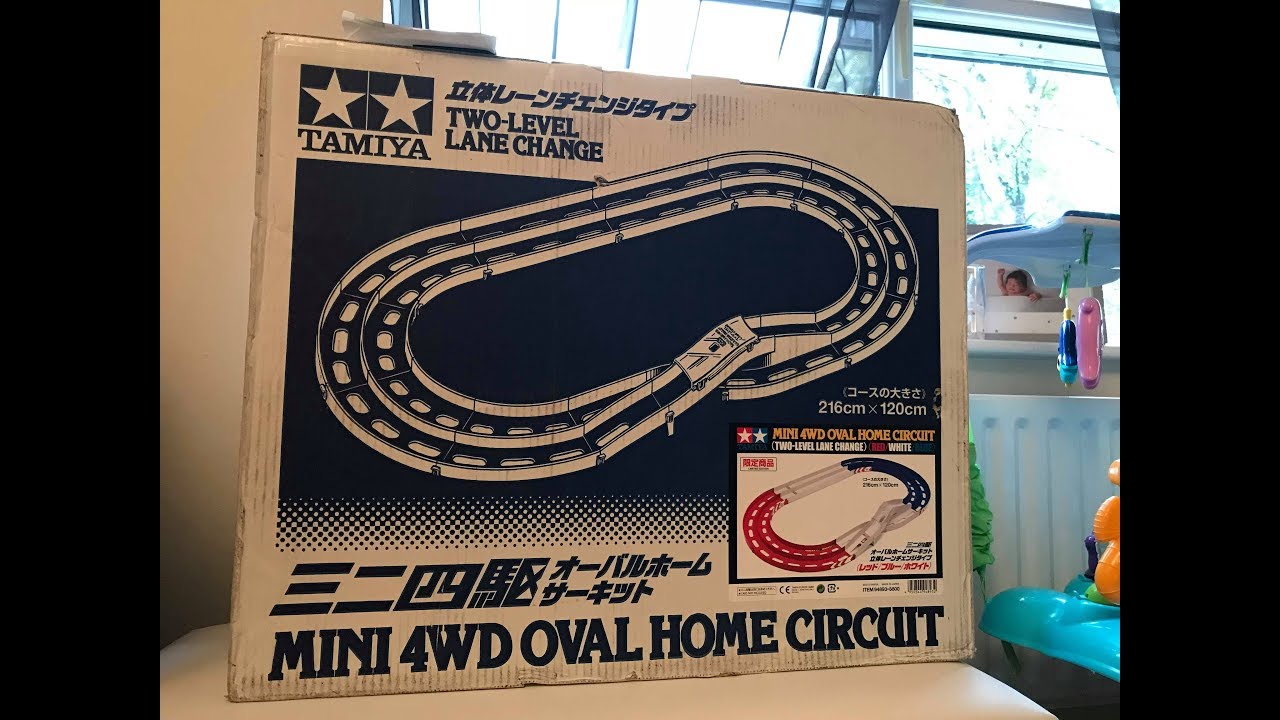 Tamiya Mini 4wd - 94893 Oval Home Circuit With Lane Change (Red/White ...