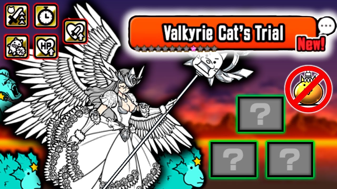 Valkyrie Cat's Trial (only 3 Cats, No Gacha) Battle Cats - YouTube