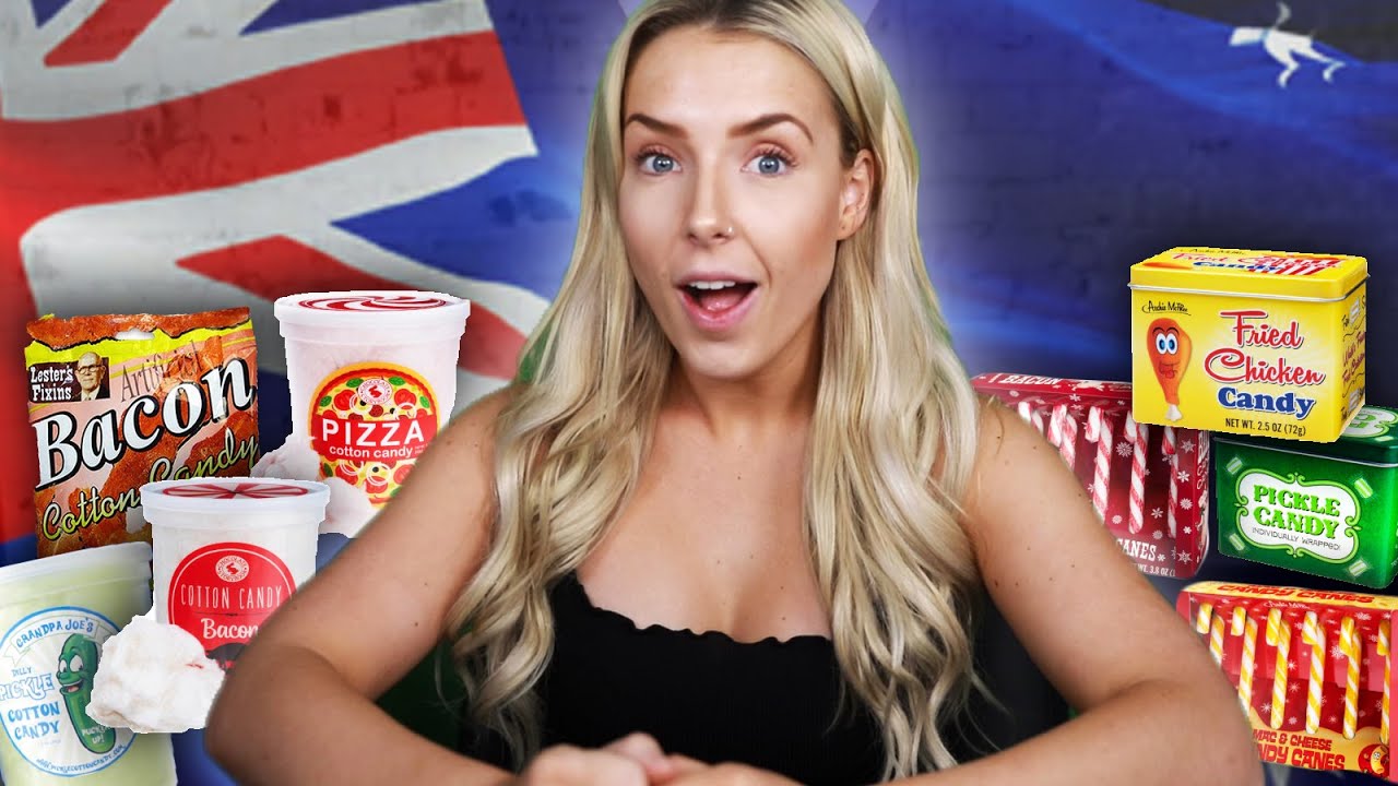 AUSTRALIAN Tries WORLDS WEIRDEST CANDY ! - YouTube