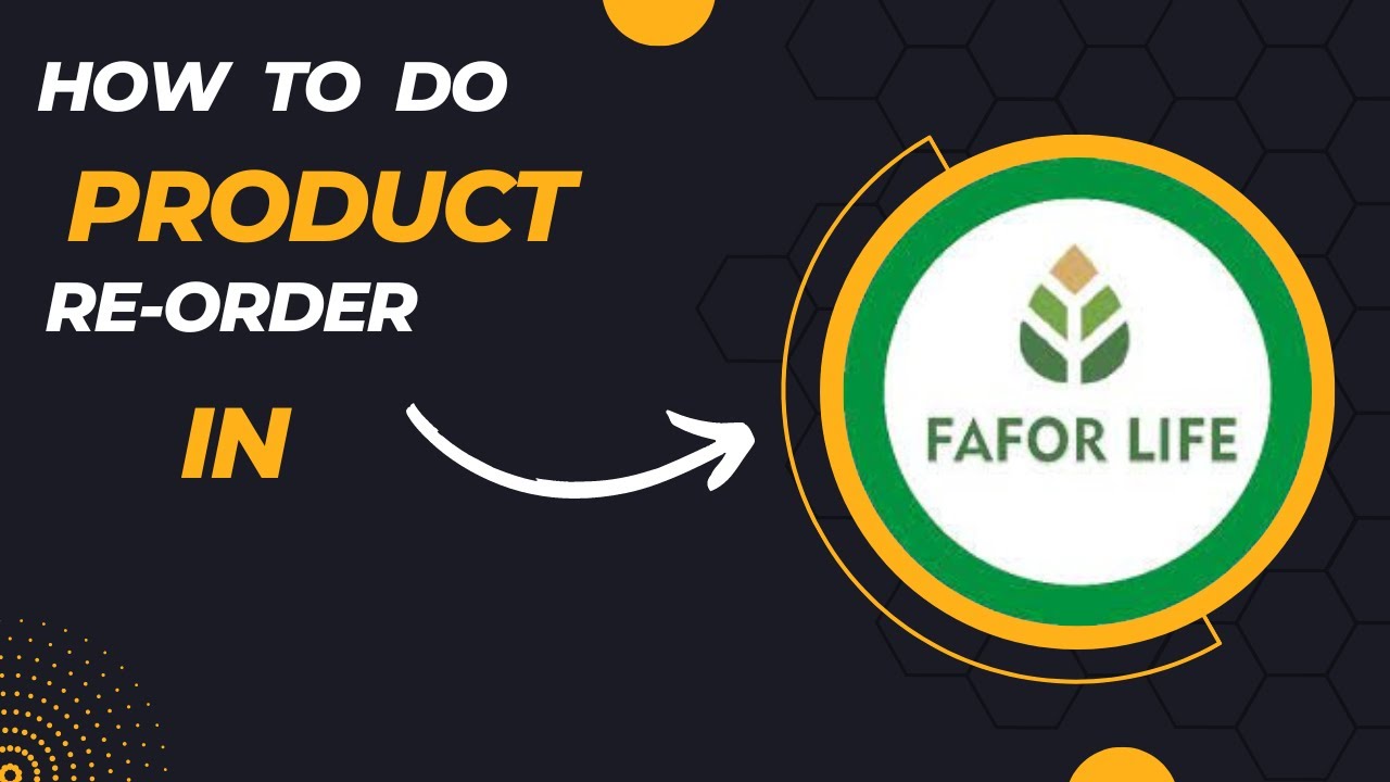 HOW TO RE ORDER PRODUCT IN FAFORLIFE. - YouTube