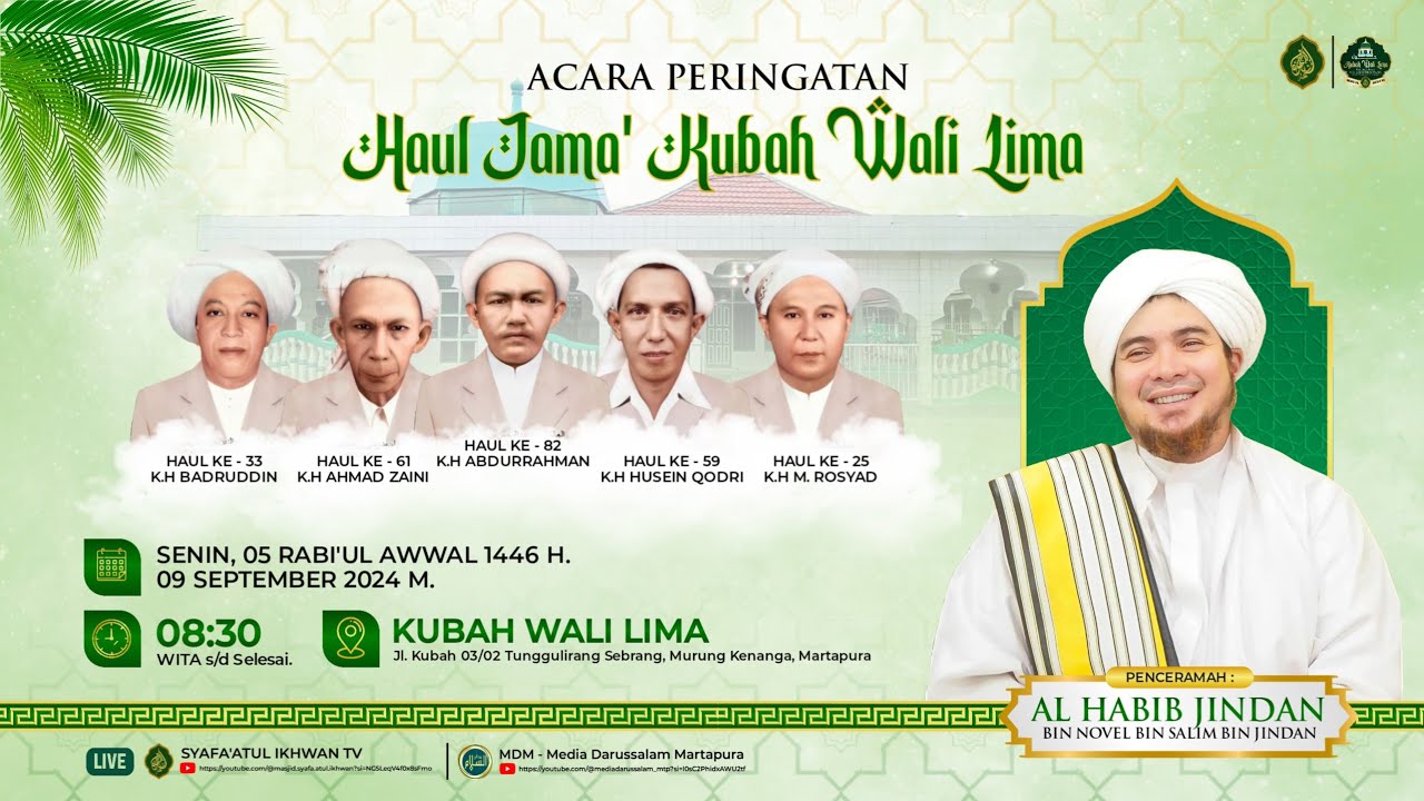 LIVE - PUNCAK ACARA PERINGATAN HAUL JAMA' KUBAH WALI LIMA - 09/09/2024 ...