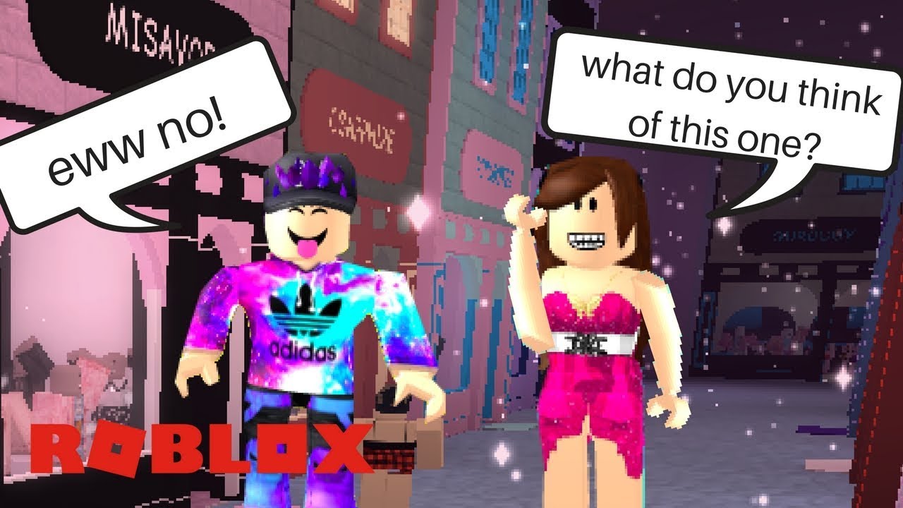 going prom dress shopping! | Roblox Roleplay - YouTube