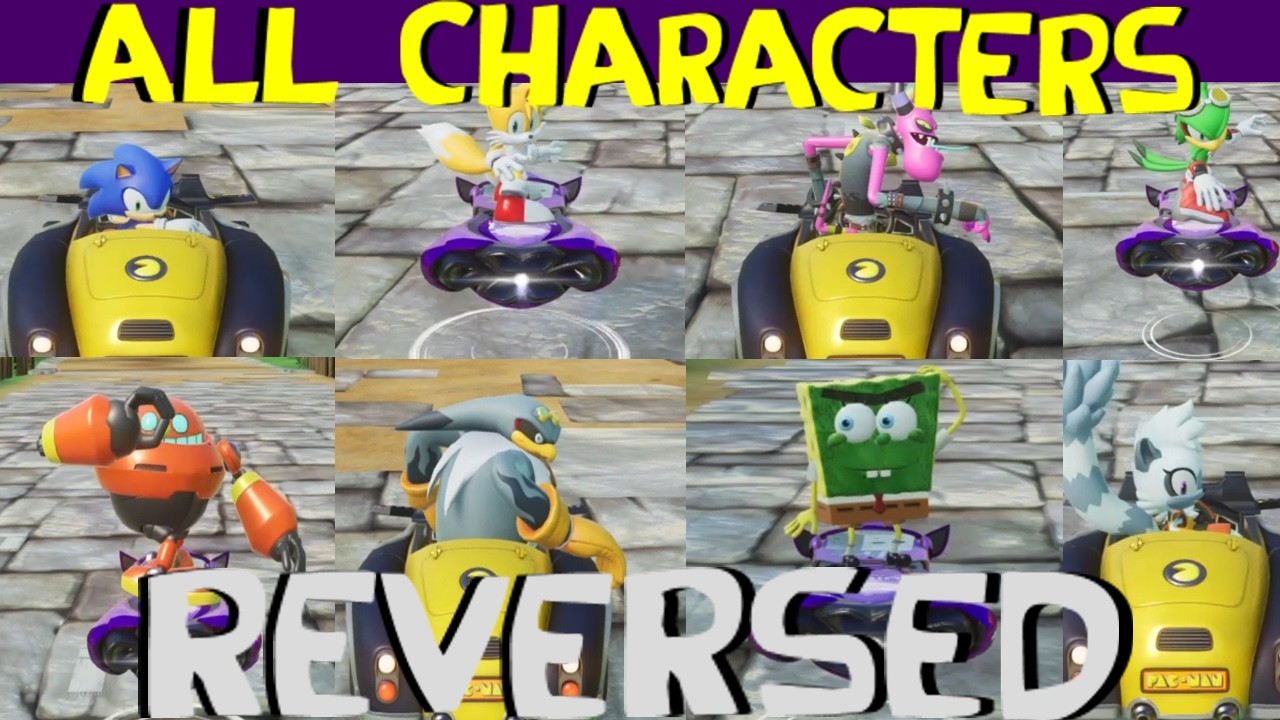 All Characters Reverse Animations in Sonic Racing Crossworlds - YouTube