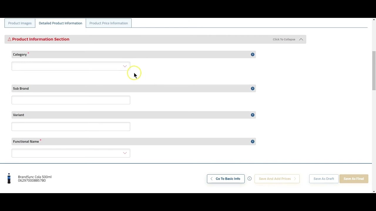 How to Create a Product on BrandSync FTA - YouTube