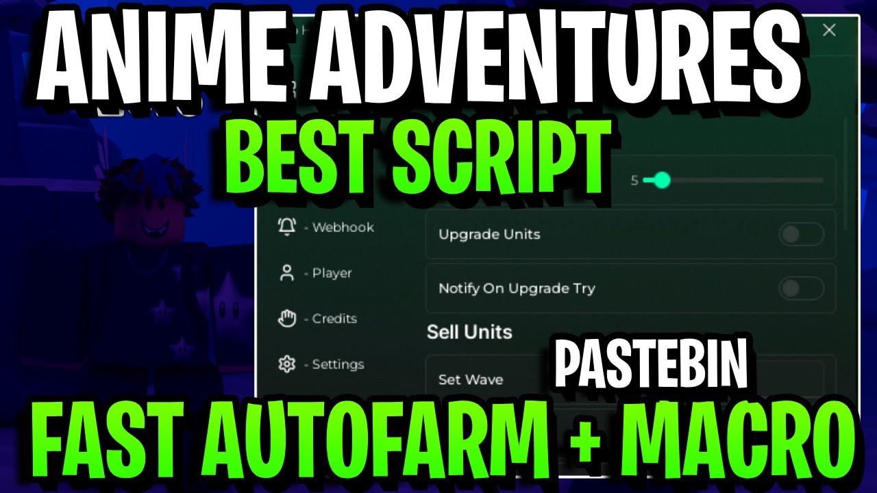 New Best Script Anime Adventures | Fast Auto Farm, Macro, Gem Hacks ...