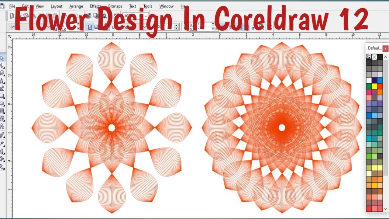 Corel Draw पर 🌹 डिजाइन Design कैसे करे ? How To Make 🌹 design In Corel ...