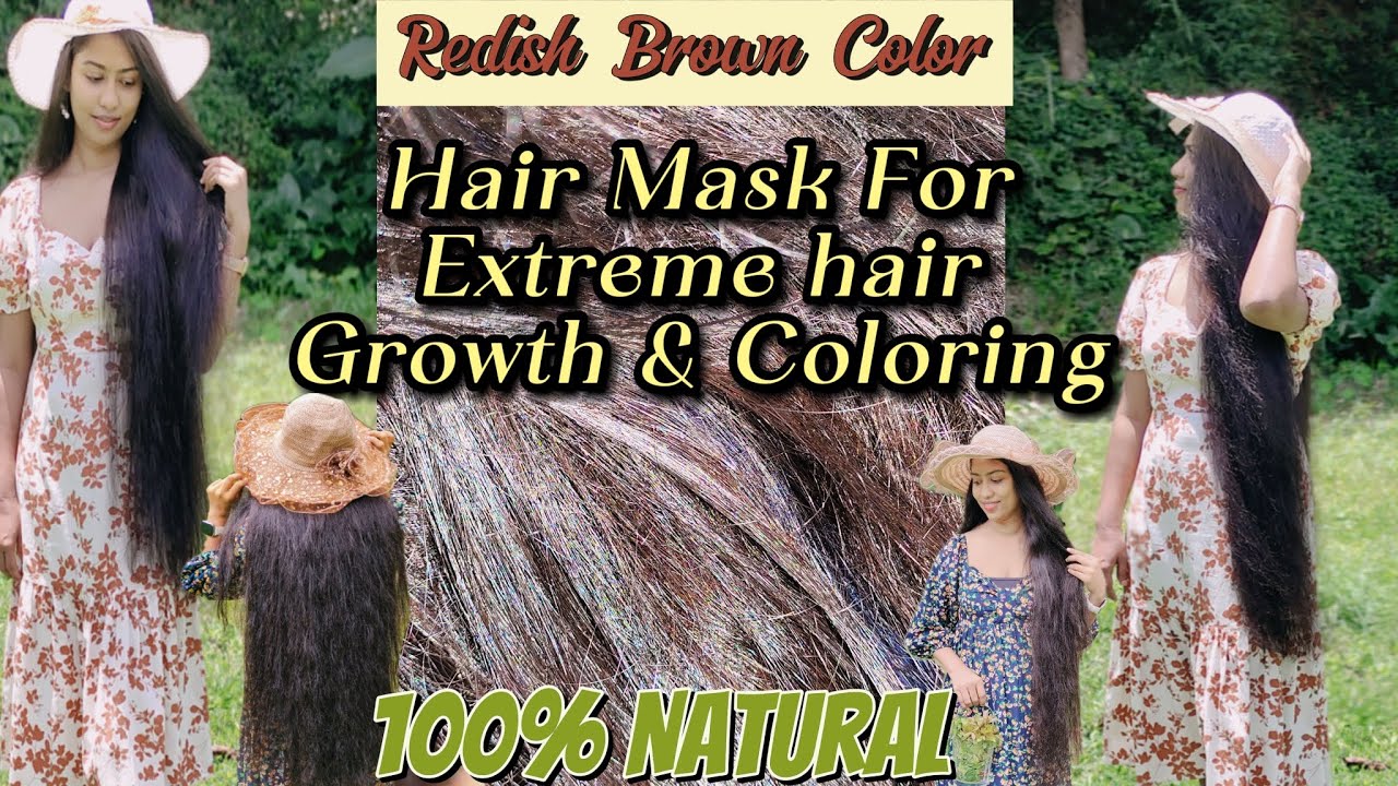Hair mask for Extreme hair growth & colouring #100%Natural# - YouTube