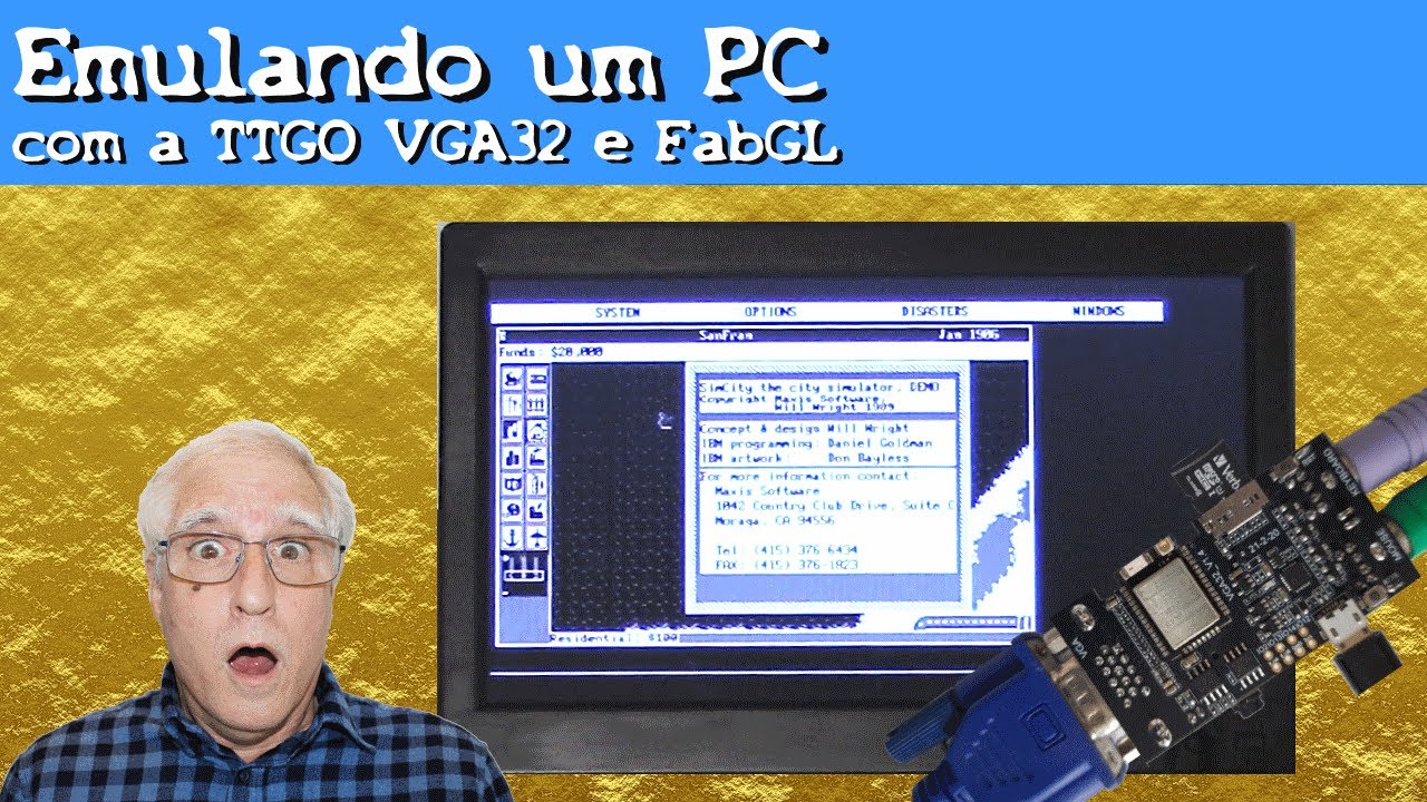 Emulando um PC com um ESP32 e FabGL - YouTube