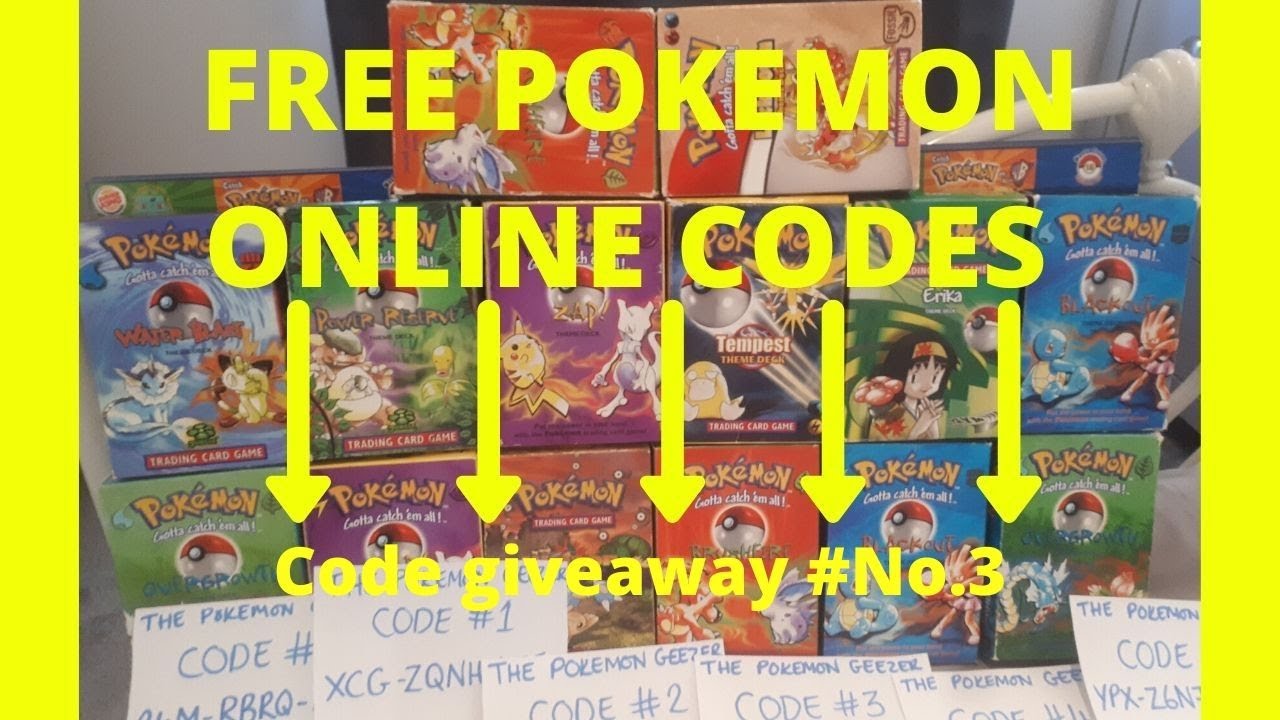 FREE POKEMON ONLINE CODES GIVEAWAY.!! TCGO CODES - YouTube