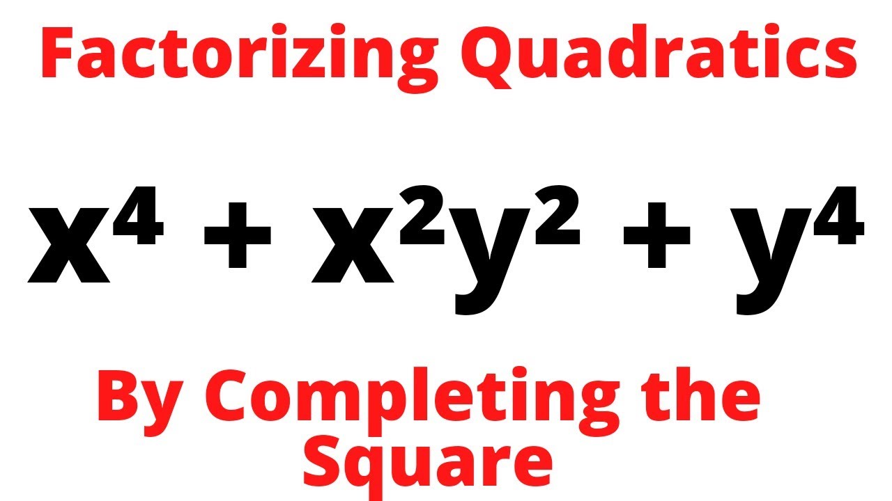 Factorizing Quadratics by completing the square - YouTube