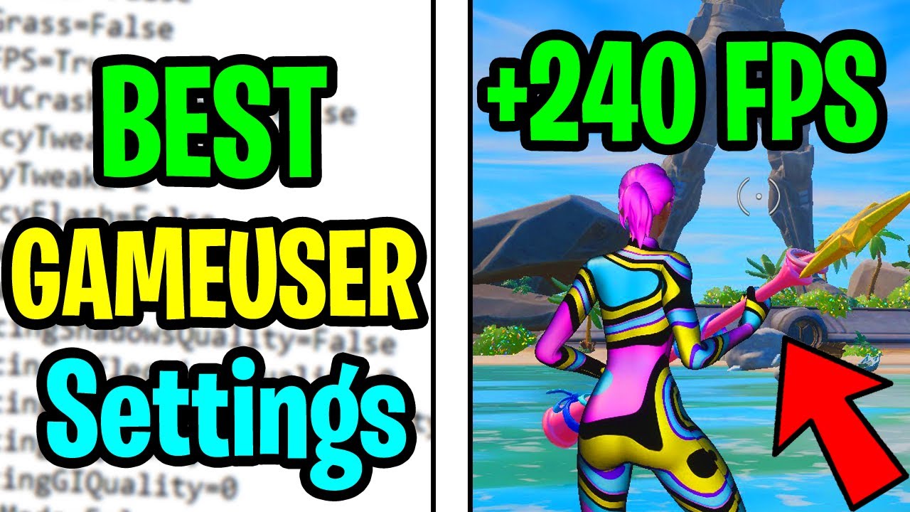 The *BEST* Game User Settings in Fortnite Chapter 3 Season 4! (FPS ...