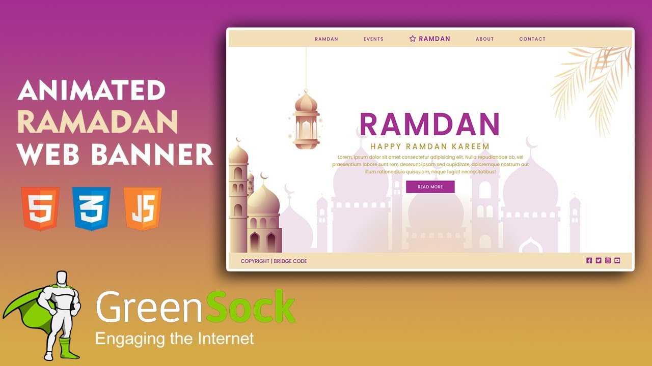 How To Make An Animated Website Using Html Css And Javascript π Ramadan π Animated Web Banner 3926
