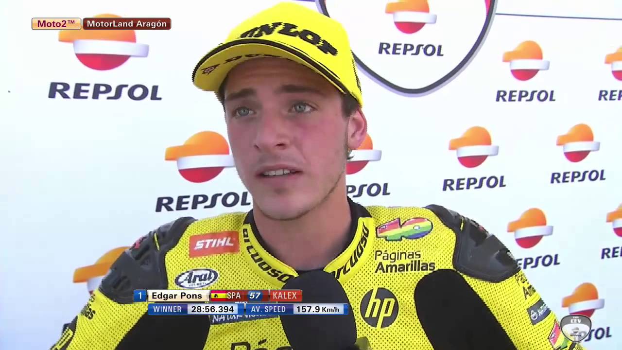 Interview Edgar Pons Race 2 Moto2™ European Championship - YouTube