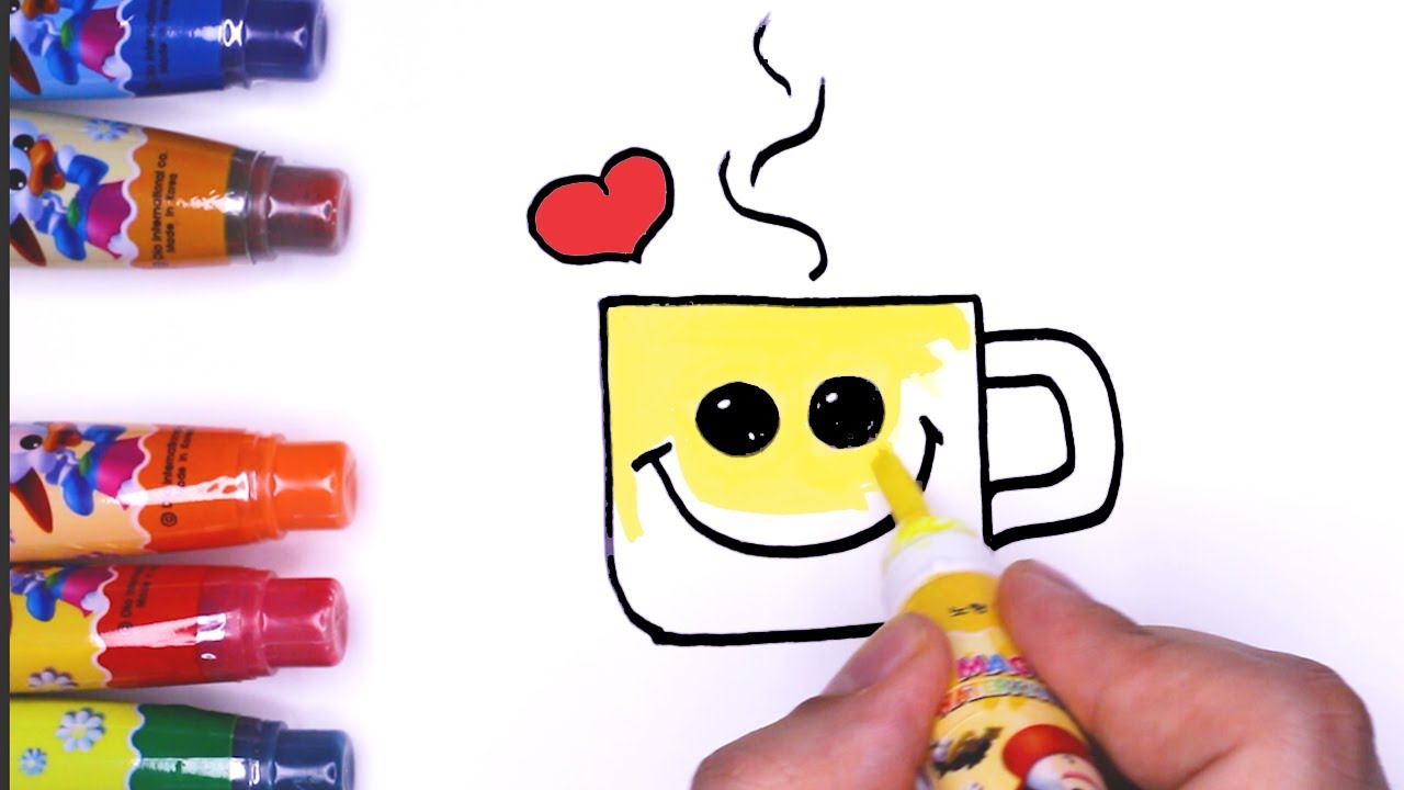 How to Draw a Lovely Cup of Coffee with Watercolor | Drawing and ...