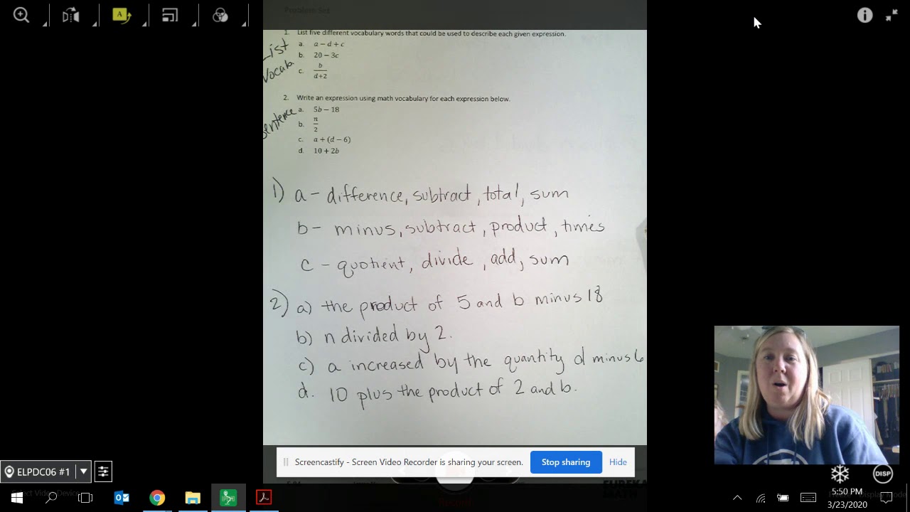 6th grade lesson 15 problem set answers - YouTube