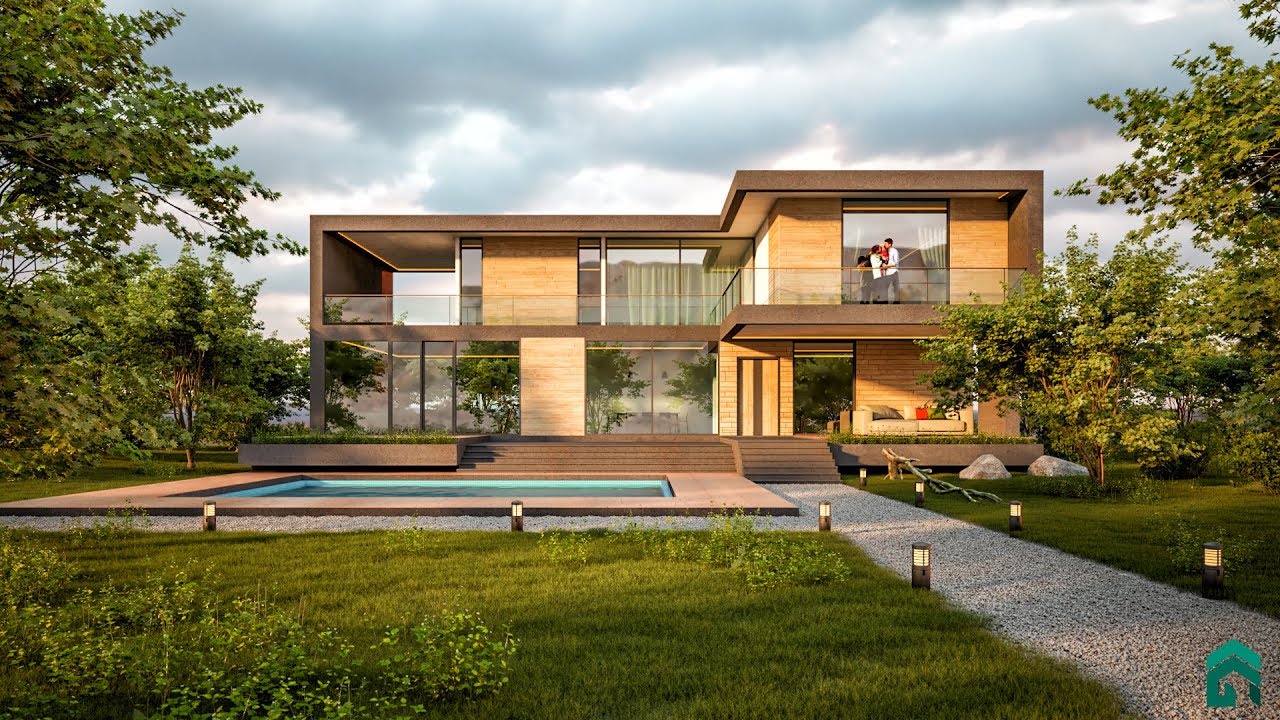 Vray Sketchup The Making of Modern Villa - YouTube