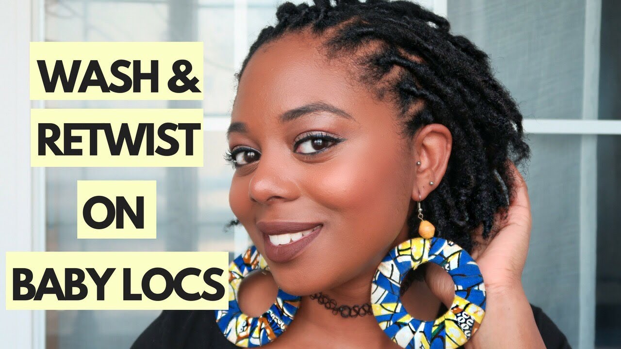 FULL WASH AND RETWIST ROUTINE ON BABY LOCS ~ 5 MONTHS LOC'D - YouTube