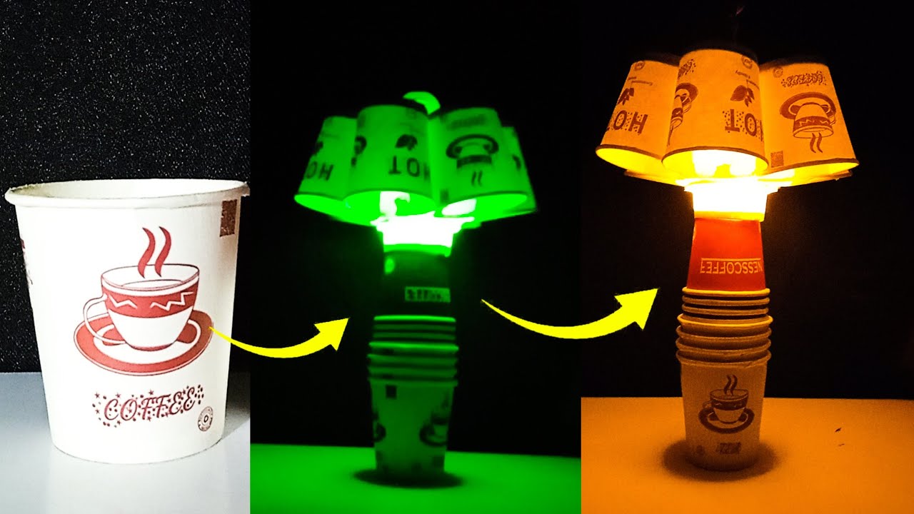 How to make lamp with paper cup! #craft #diy - YouTube