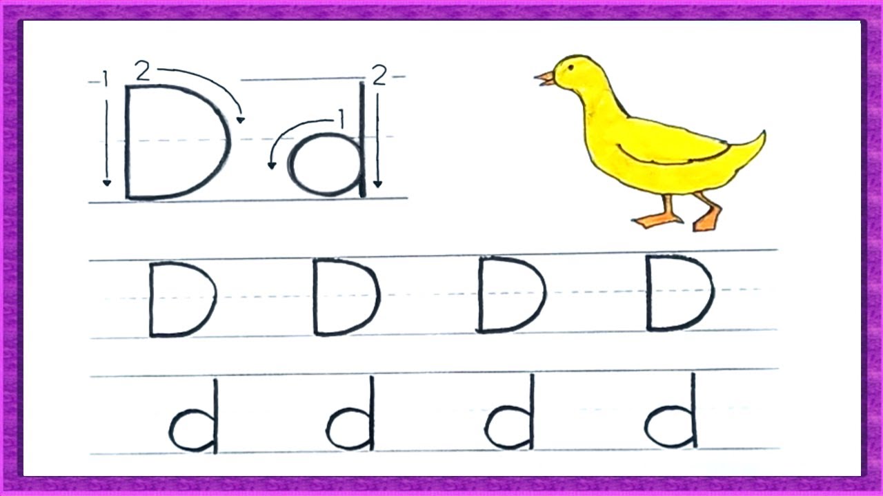 Tracing | Tracing Letter D | Practice Writing Letter D | Tracing ...