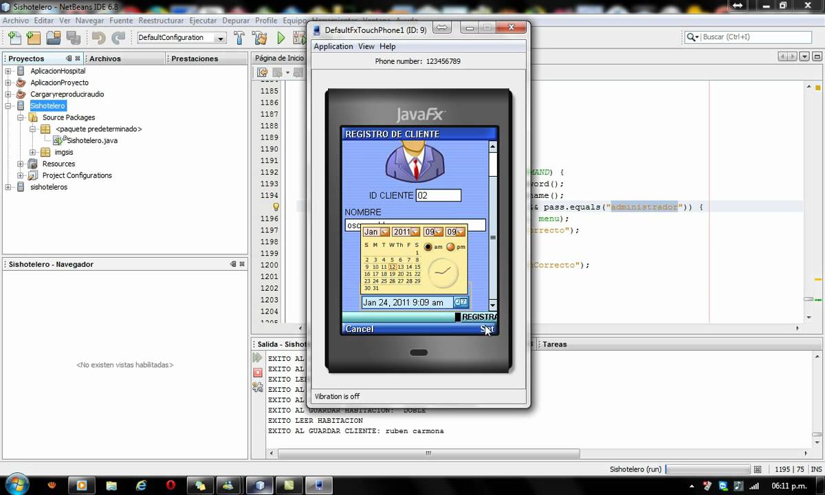 Aplicacion Movil en Netbeans IDE - SISTEMA HOTELERO - YouTube