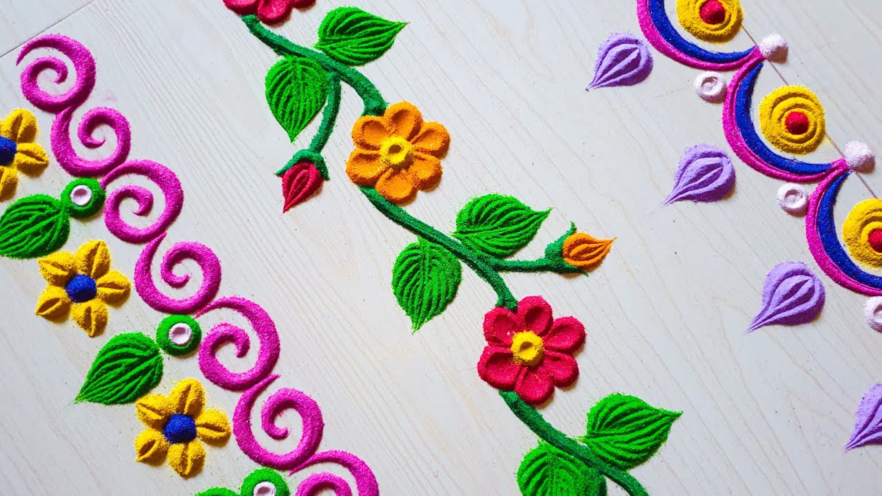 Border Rangoli Designs. Simple Border Rangoli. Diwali Border Rangoli ...