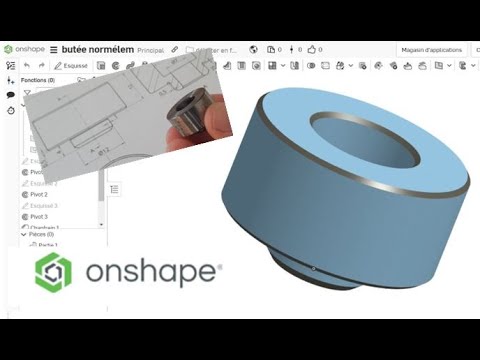 Tutoriel Onshape - butée - fonction pivot - YouTube