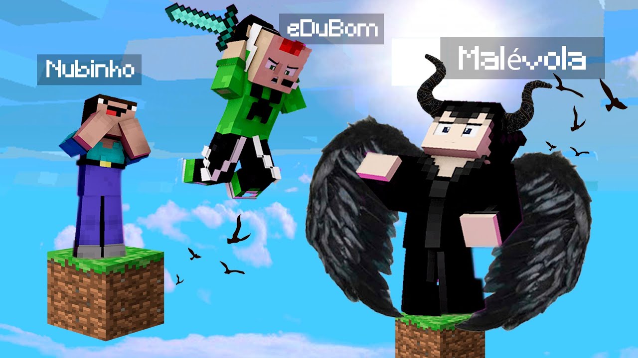 EDUBOM ENCONTROU A MALÉVOLA EM APENAS 1 BLOCO COM O NUBINHO NO ...