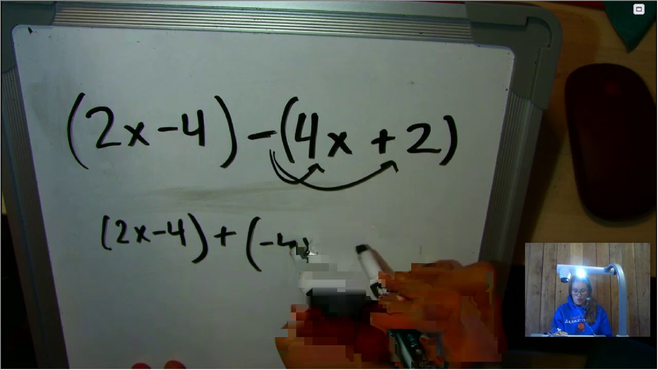 Subtracting Binomials Youtube