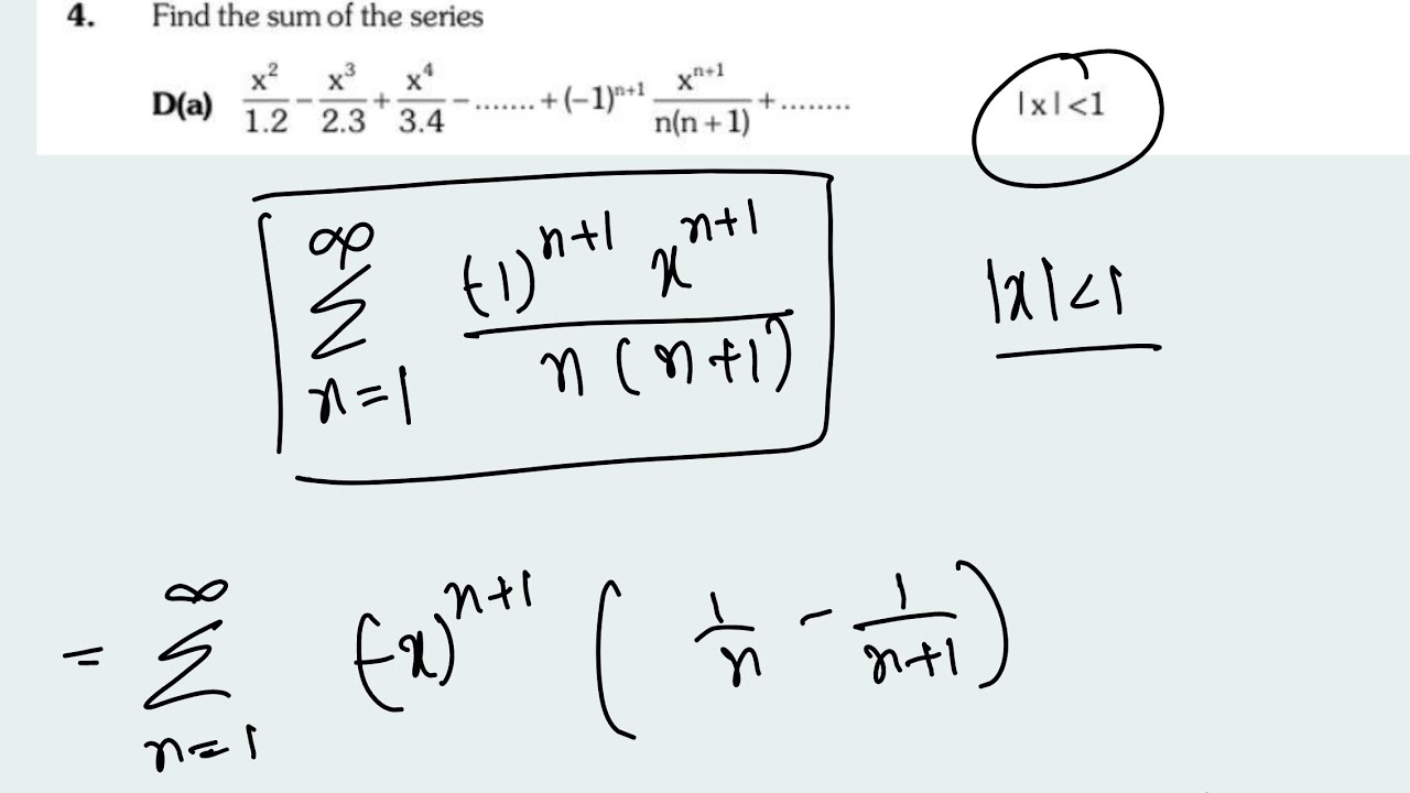 Infinite series using differential equations #jeeadvanced #mathematics ...