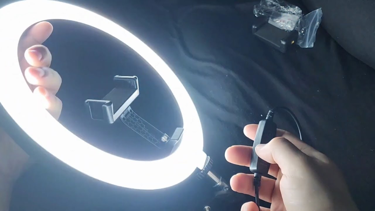 Video Recording & Live Streaming Overhead Phone Mount Ring Light 10 LED ...